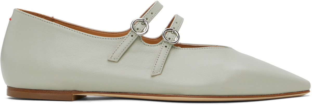 Aeyde Gray Franny Ballerina Flats Aeyde