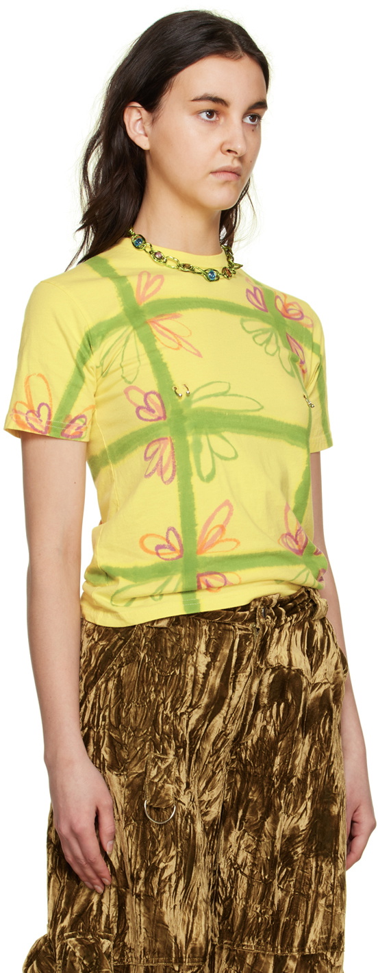 Collina Strada Yellow Pierced T-Shirt Collina Strada