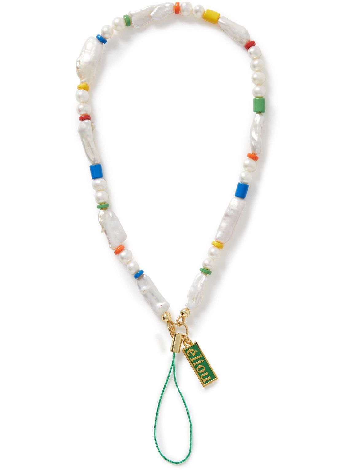 éliou - Phea Pearl and Enamel Beaded Phone Strap éliou