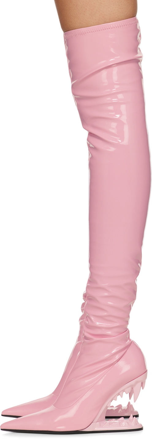 GCDS Pink Morso Boots GCDS