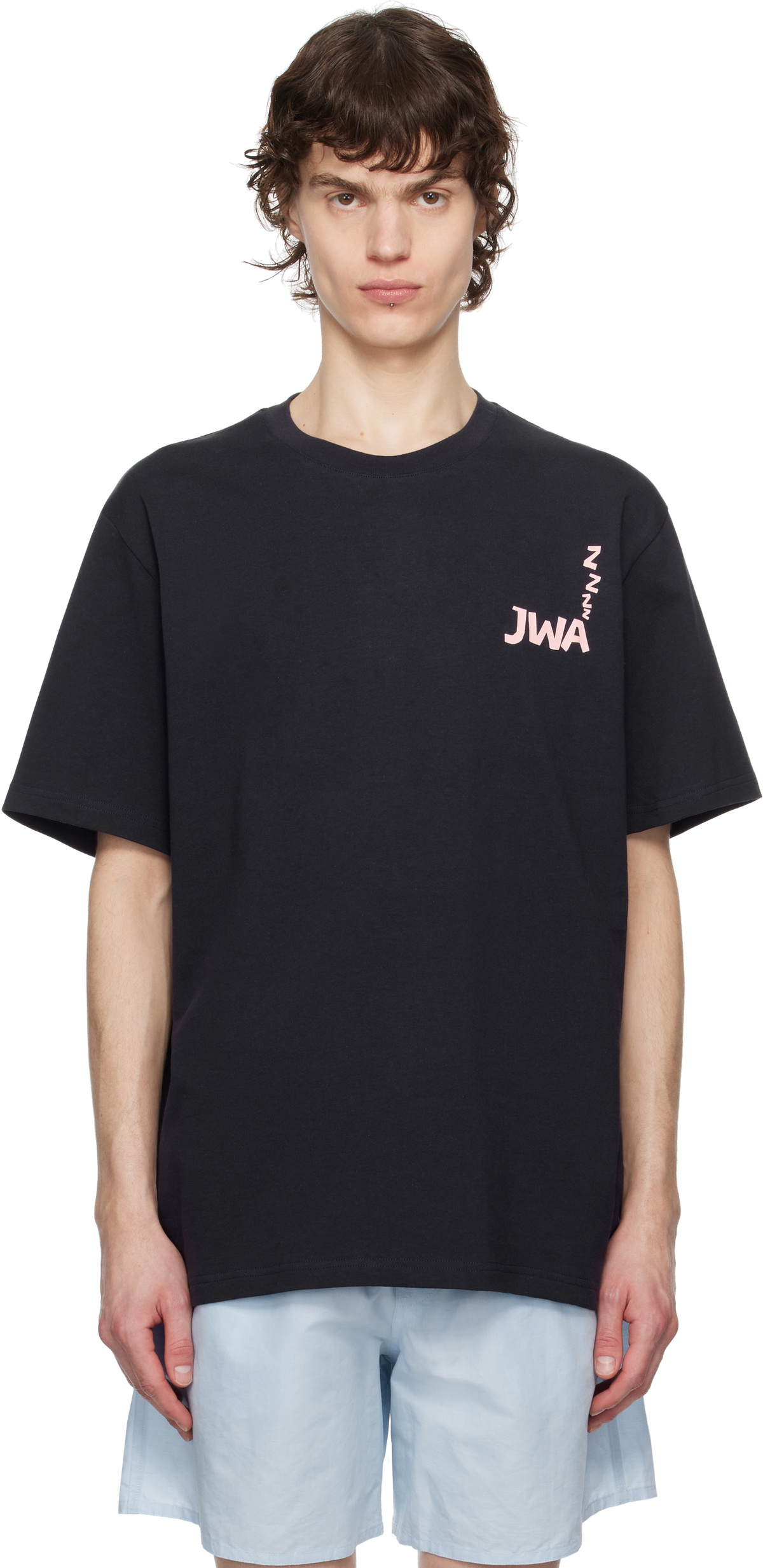 JW Anderson Navy 'JWA' Back Print T-shirt JW Anderson