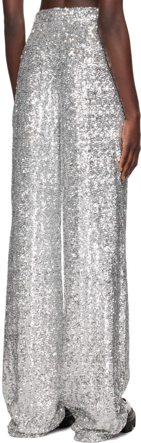 MSGM Silver Sequin Trousers MSGM