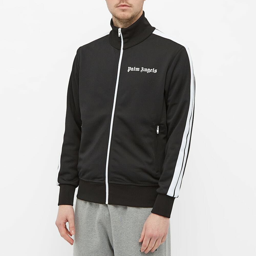 Palm Angels Men's Classic Track Jacket in Black/White Palm Angels