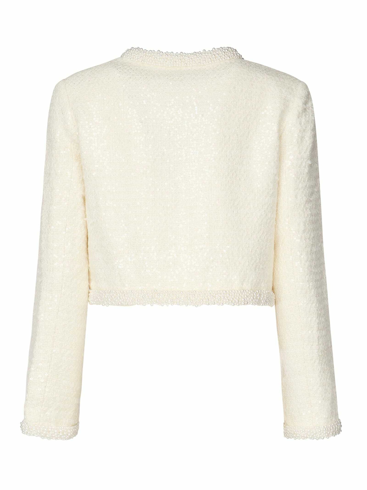 self-portrait Self Portrait Tweed Jacket With Shimmering Appliqués Self ...