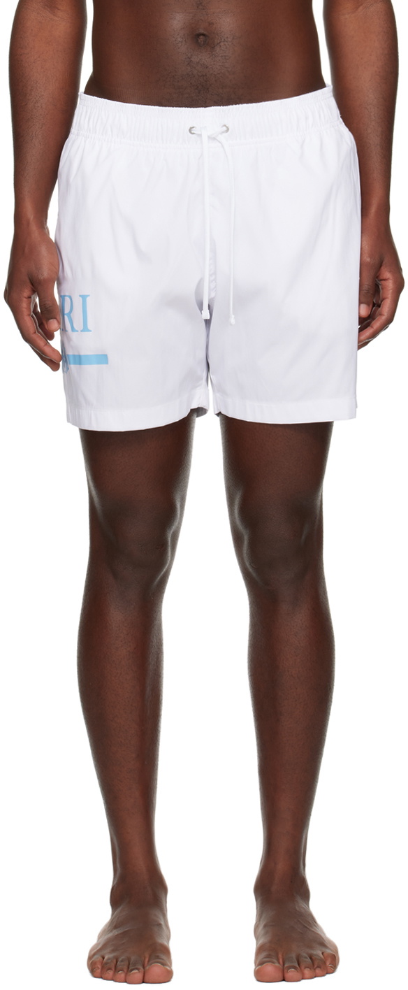 AMIRI White M.A. Bar Swim Shorts Amiri