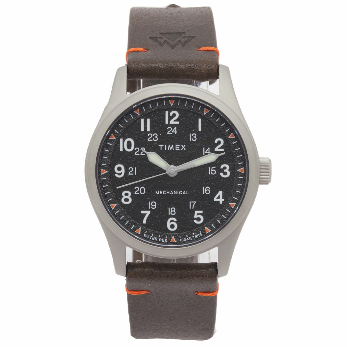 Timex Men's Field Post Mechanical 38mm Watch in Brown/Black Timex