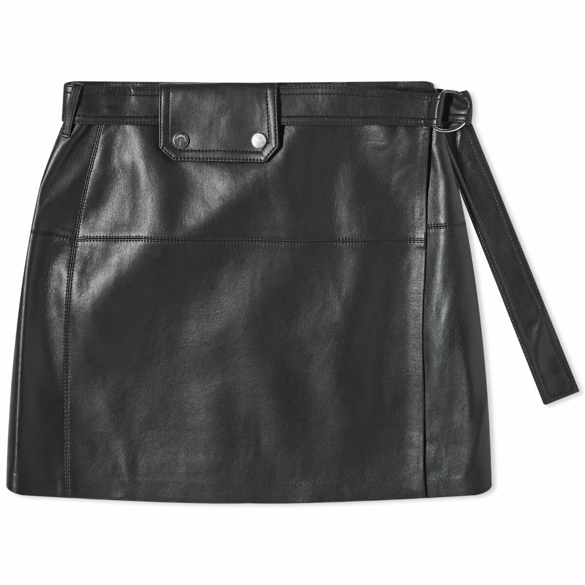 Nanushka Women's Susan Leather Look Mini Skirt in Black Nanushka