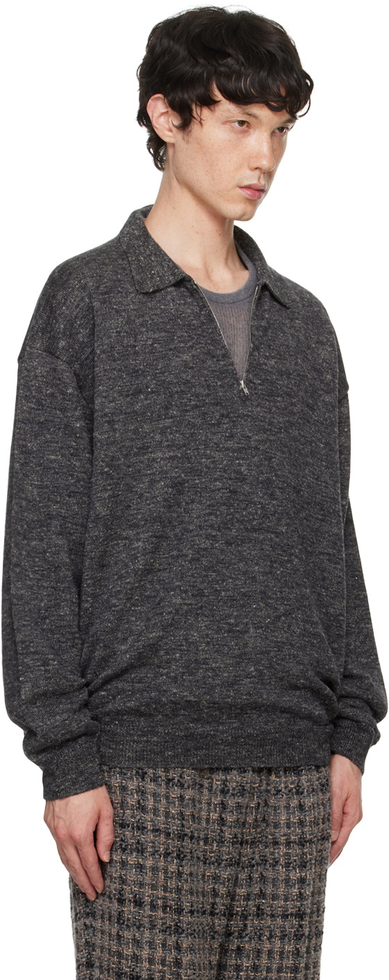 ATON Gray Baby Alpaca Polo ATON