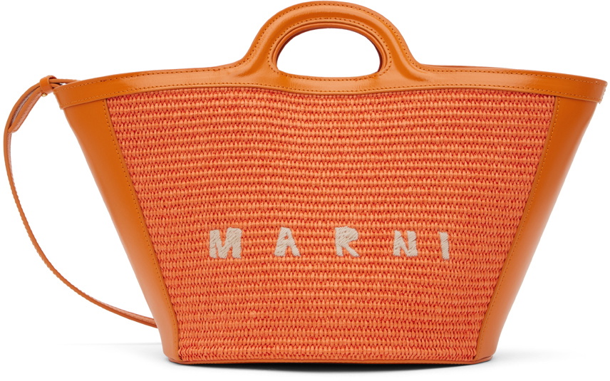Marni Orange Small Tropicalia Tote Marni