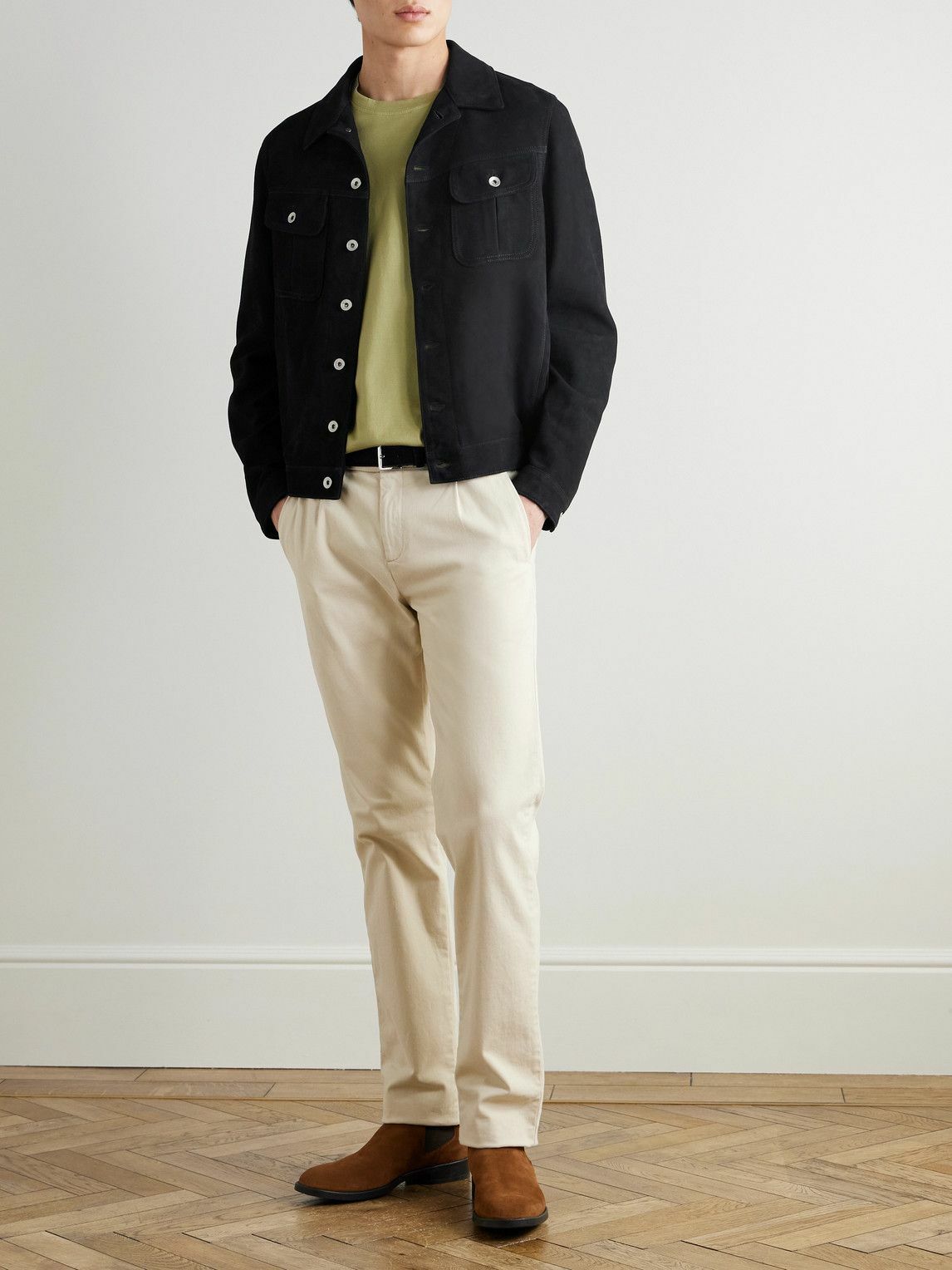 Valstar - Davis Suede Trucker Jacket - Blue Valstarino