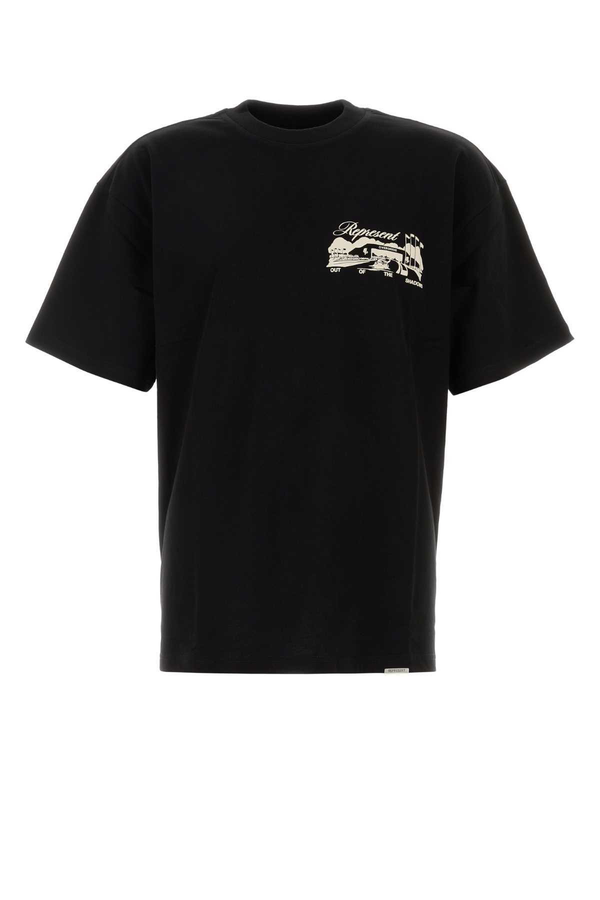 REPRESENT Black Cotton Raceway T-shirt Represent