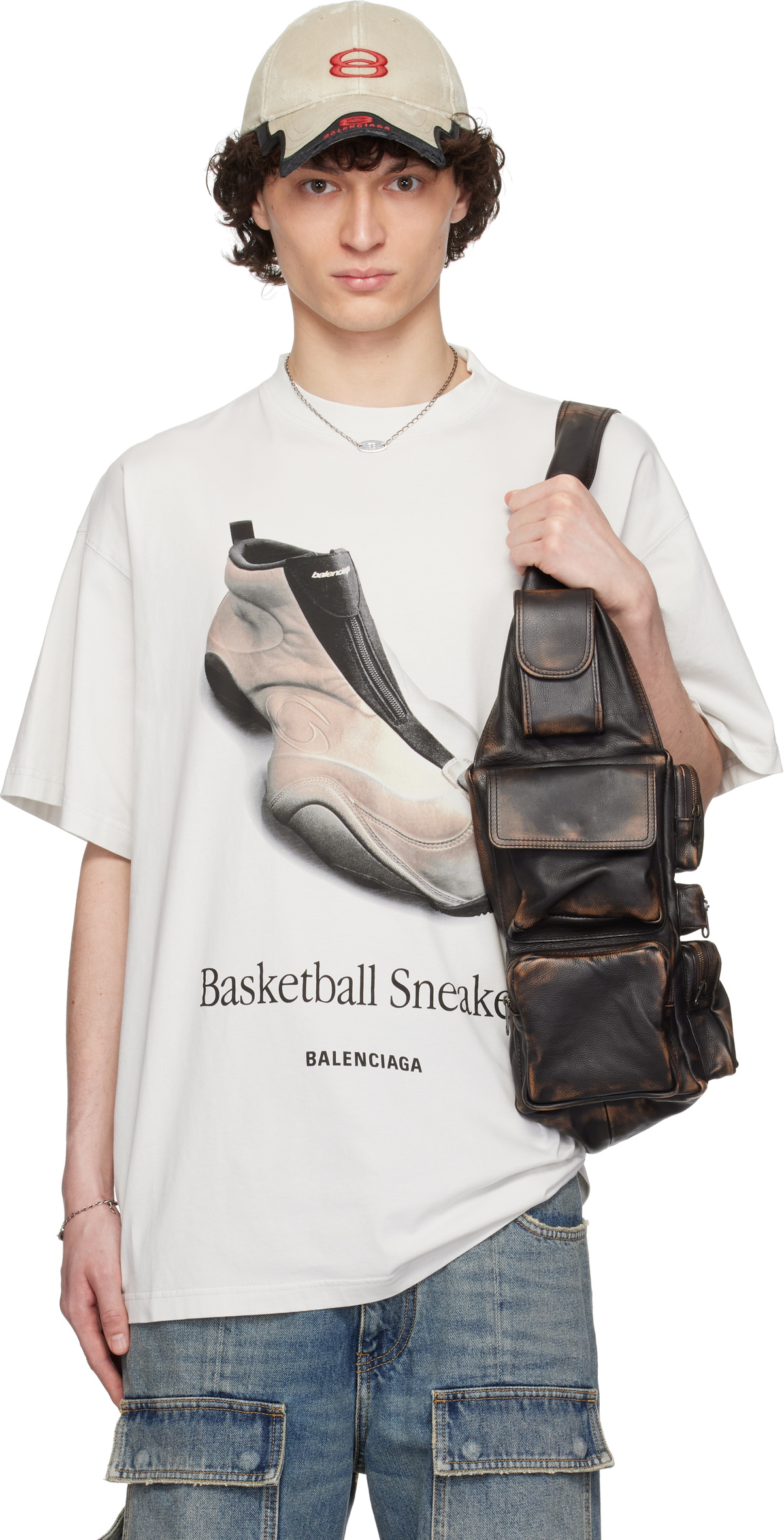 Balenciaga Off-White 'Basketball Sneaker' Oversized T-shirt Balenciaga