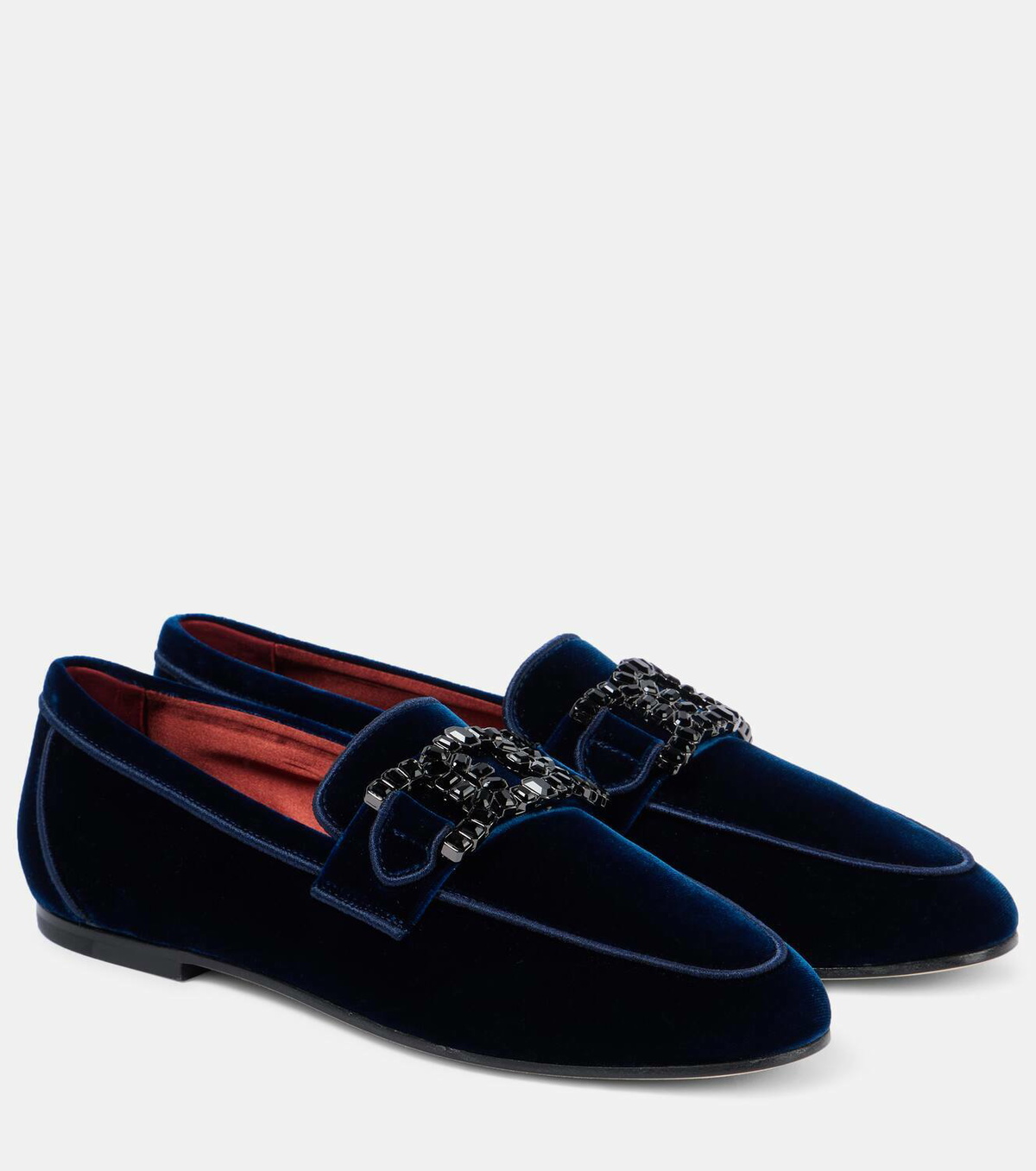 Tod's Kate embellished velvet loafers Tod's