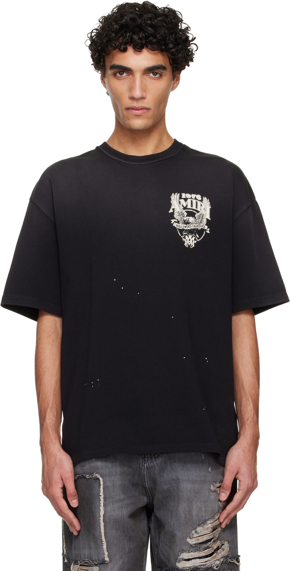 AMIRI Black AMIRI Eagle Oversized T-shirt Amiri