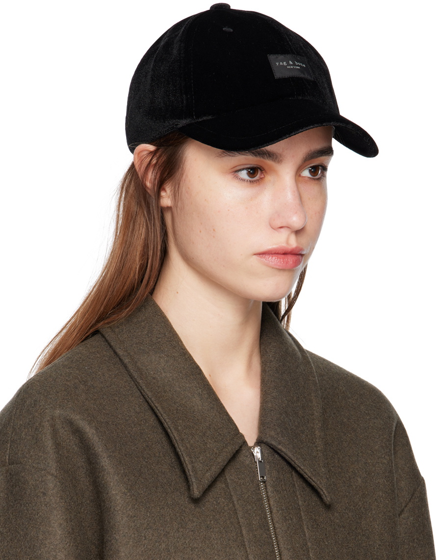 rag & bone Black Addison Baseball Cap Rag and Bone