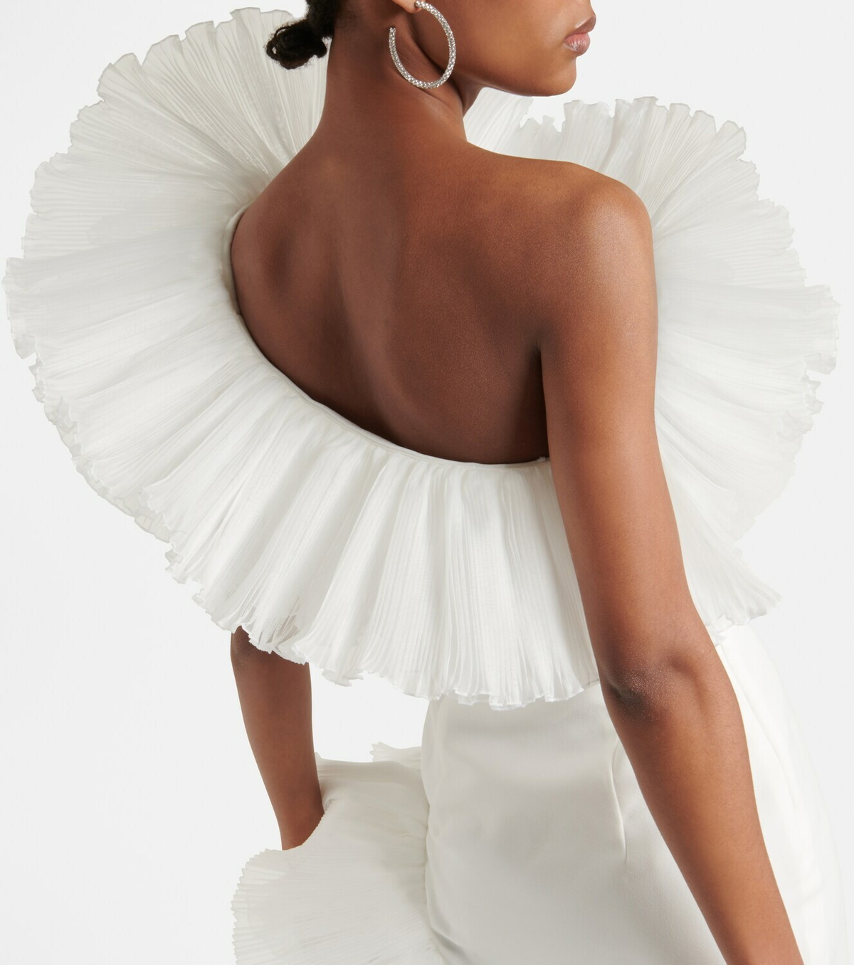 Mônot Ruffle-trimmed crêpe gown Monot