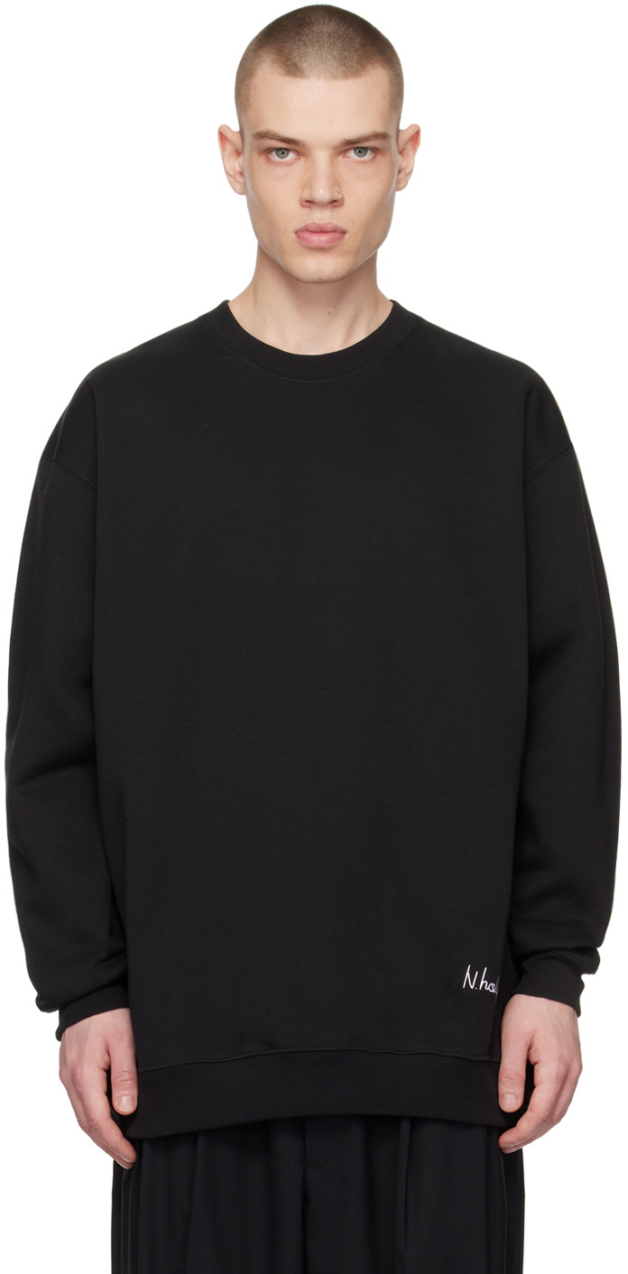 N.Hoolywood Black Embroidered Sweatshirt N.Hoolywood