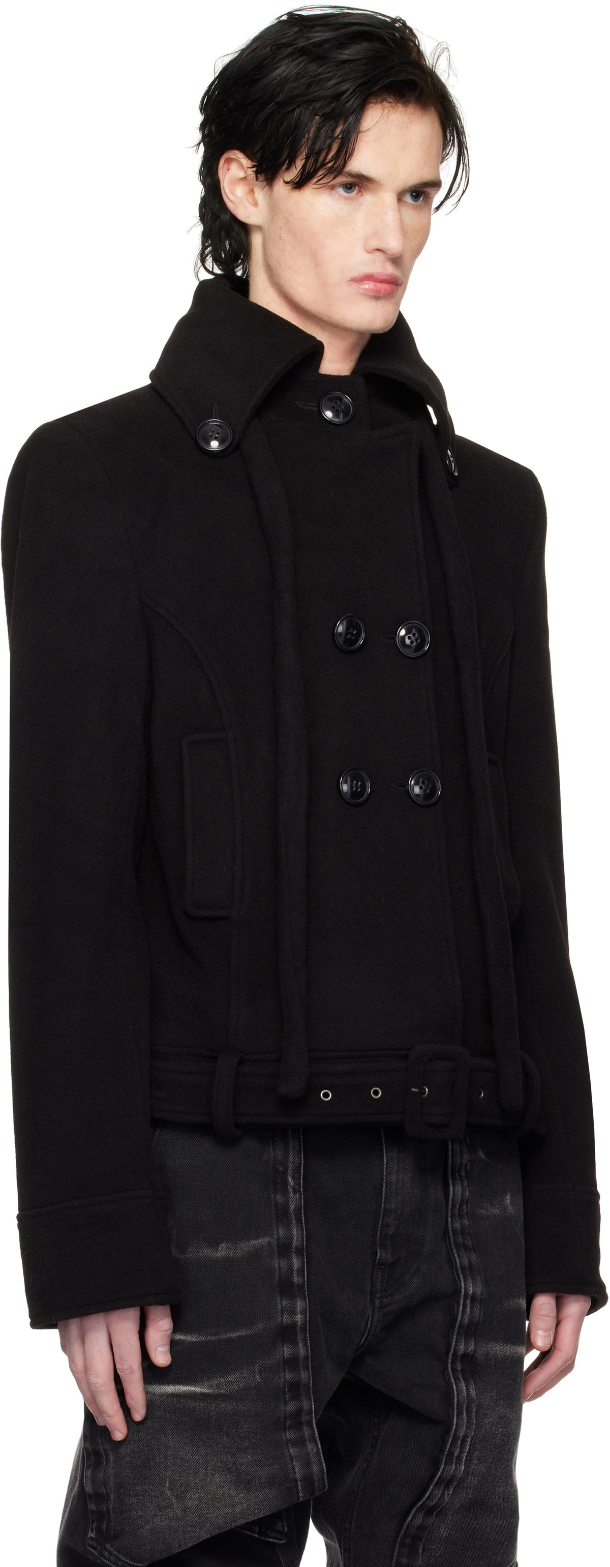 Ottolinger Black High Collar Wool Jacket Ottolinger