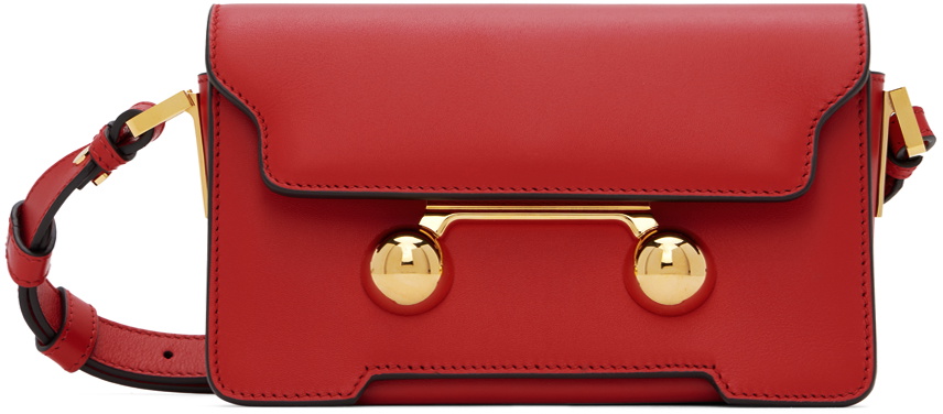 Marni Red Leather Trunkaroo Mini Shoulder Bag Marni