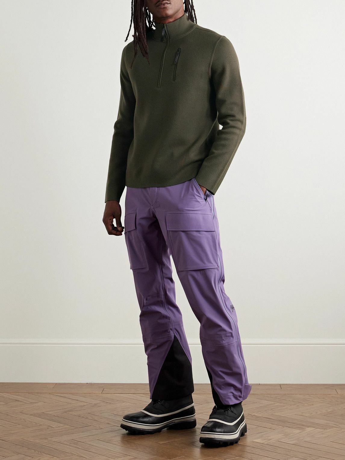 Aztech Mountain - Matterhorn Shell-Trimmed Wool Half-Zip Sweater ...