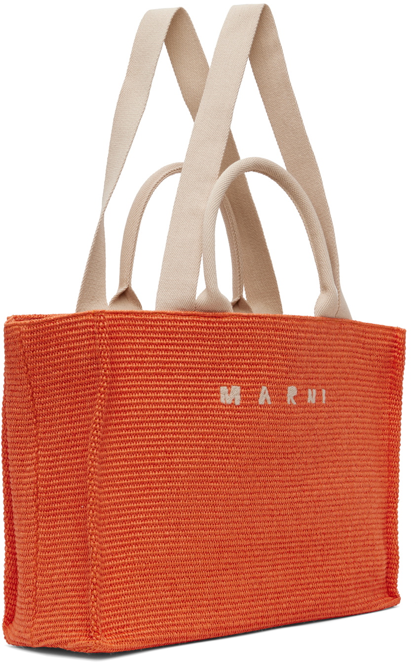 Marni Orange Large Shopping Tote Marni