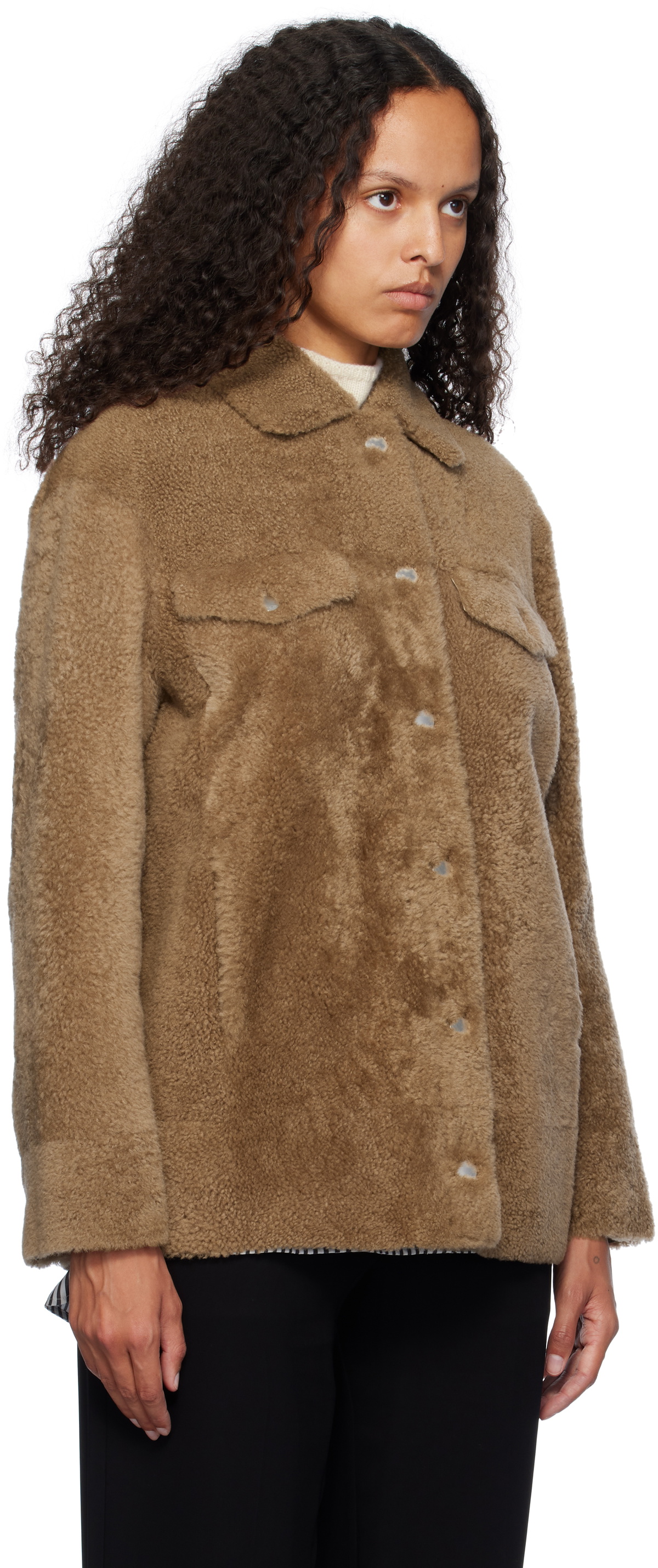 Max Mara Brown Livio Shearling Jacket Max Mara