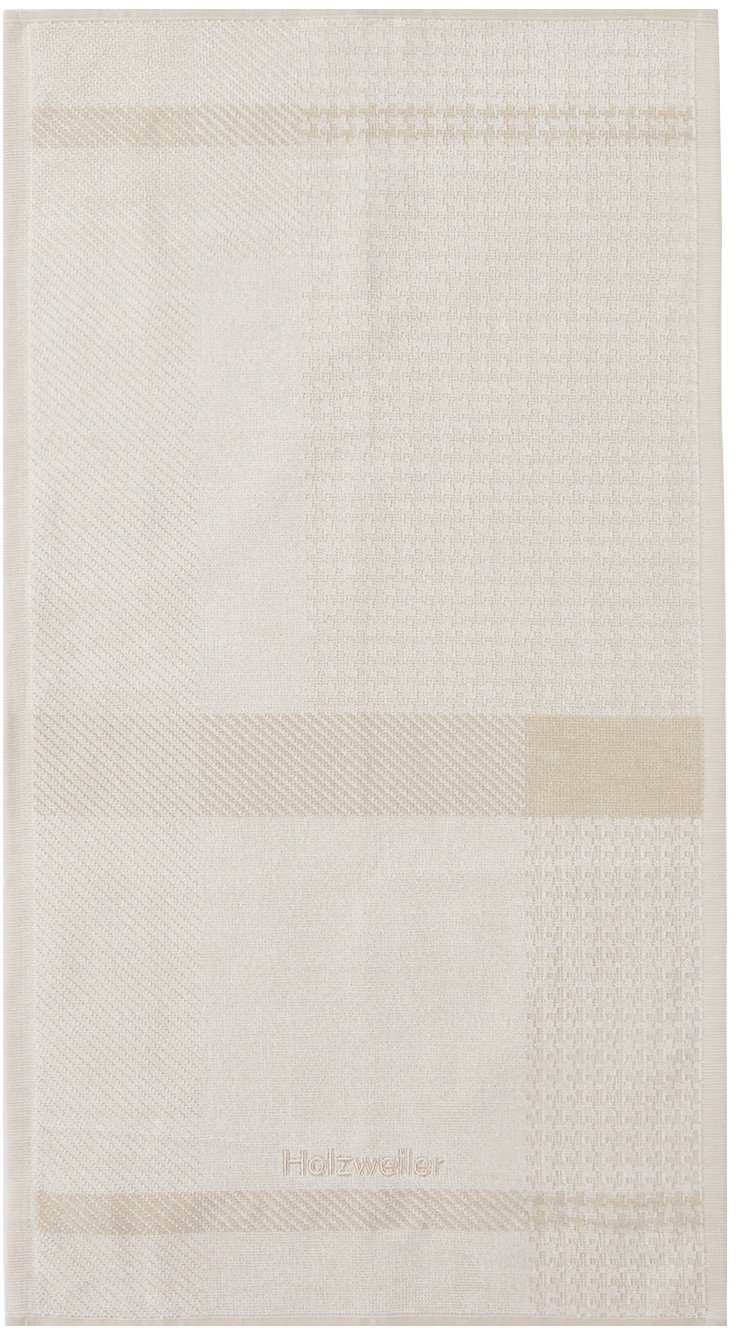 Holzweiler Beige Check Face Towel Holzweiler