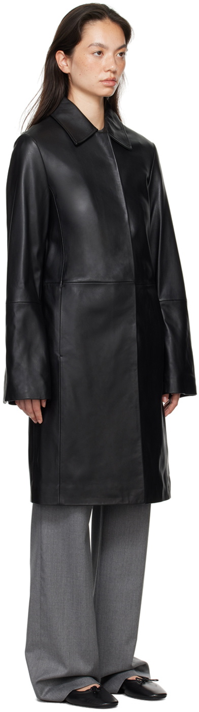 Loulou Studio Black Gilo Leather Coat Loulou Studio