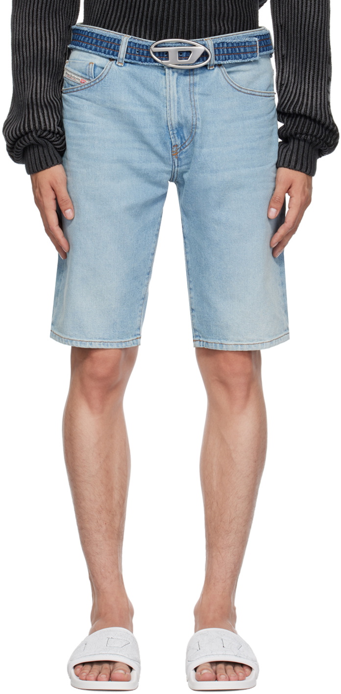 Diesel Blue Slim Denim Shorts Diesel