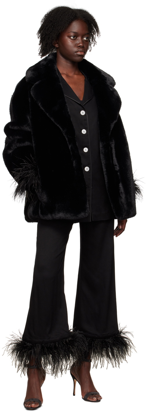 Stand Studio Black Savannah Faux-Fur Jacket Stand Studio
