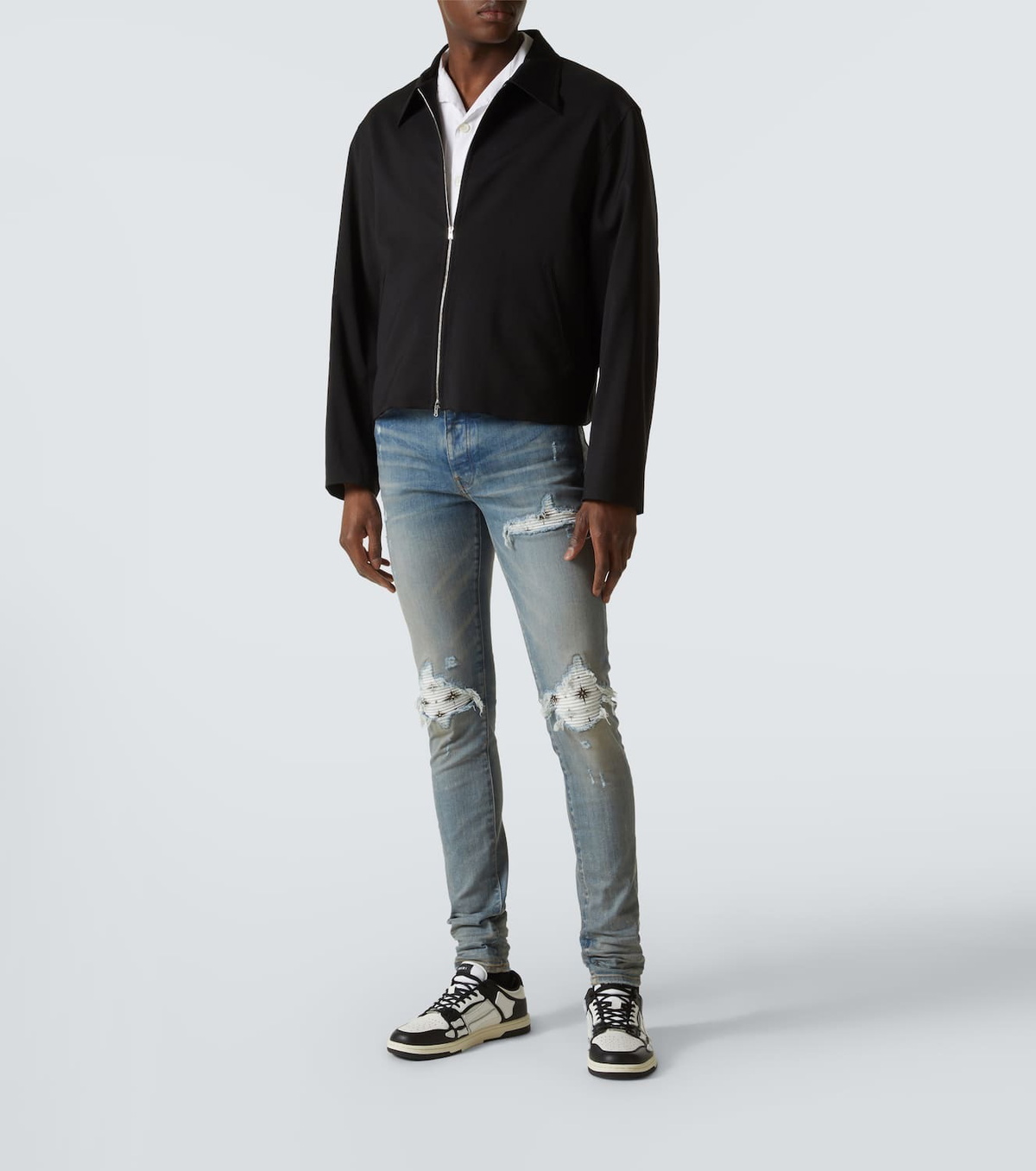 Amiri Micro Starburst distressed skinny jeans Amiri