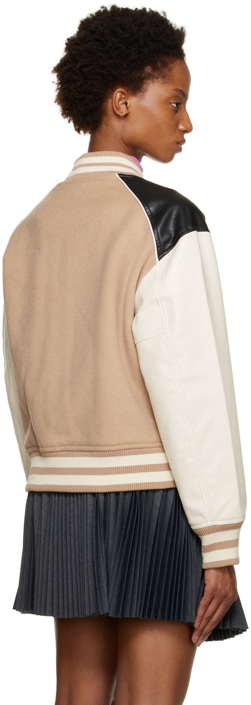 Axel Arigato Beige Varsity Bomber Jacket Axel Arigato