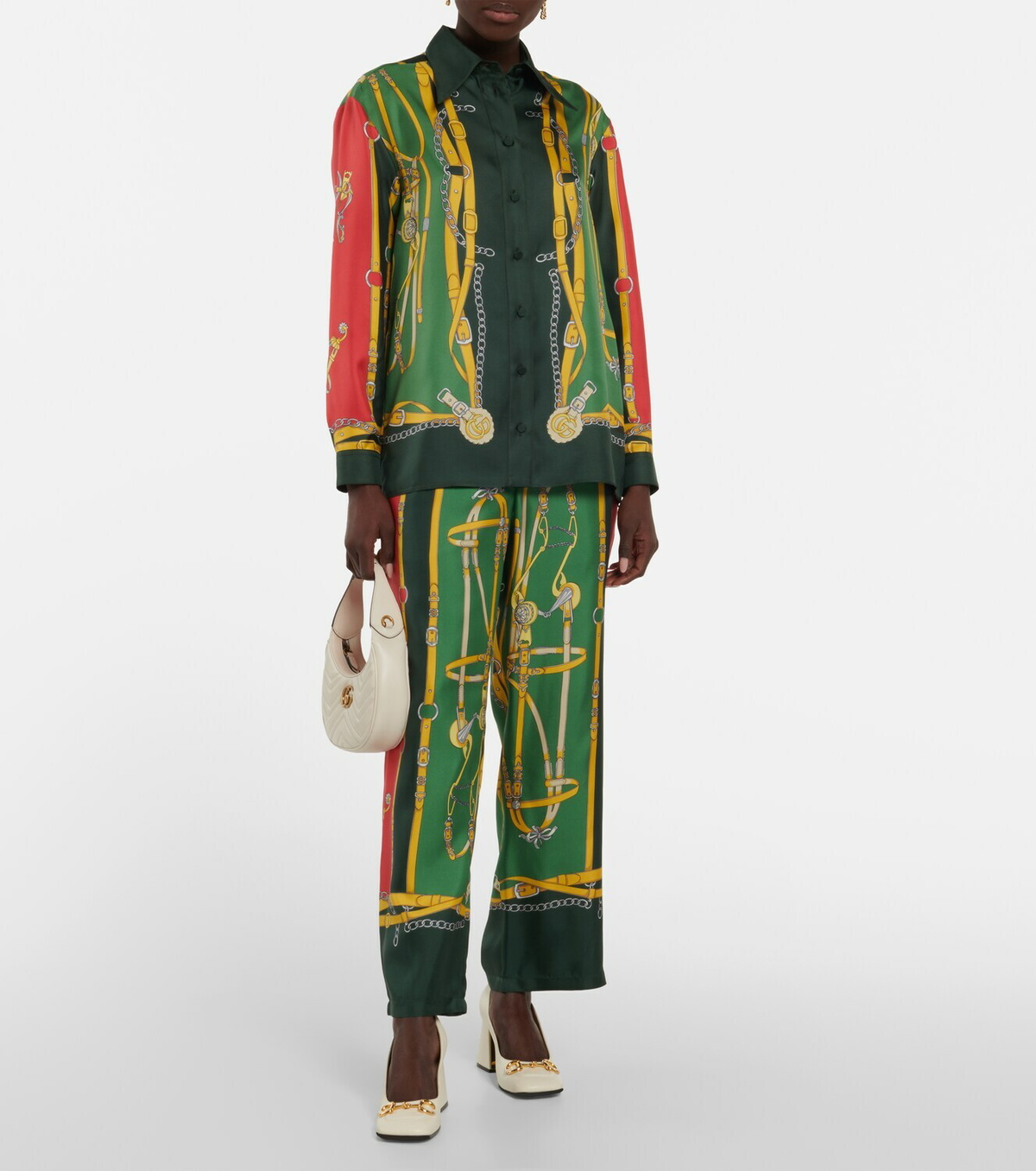 Gucci - Printed wide-leg silk pants Gucci