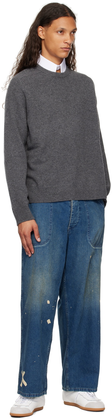 Maison Margiela Gray Washed Sweater Maison Margiela