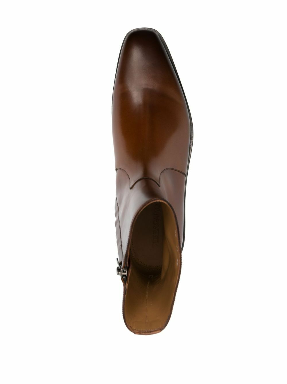 Ferragamo Brown Gerald Leather Boots Salvatore Ferragamo