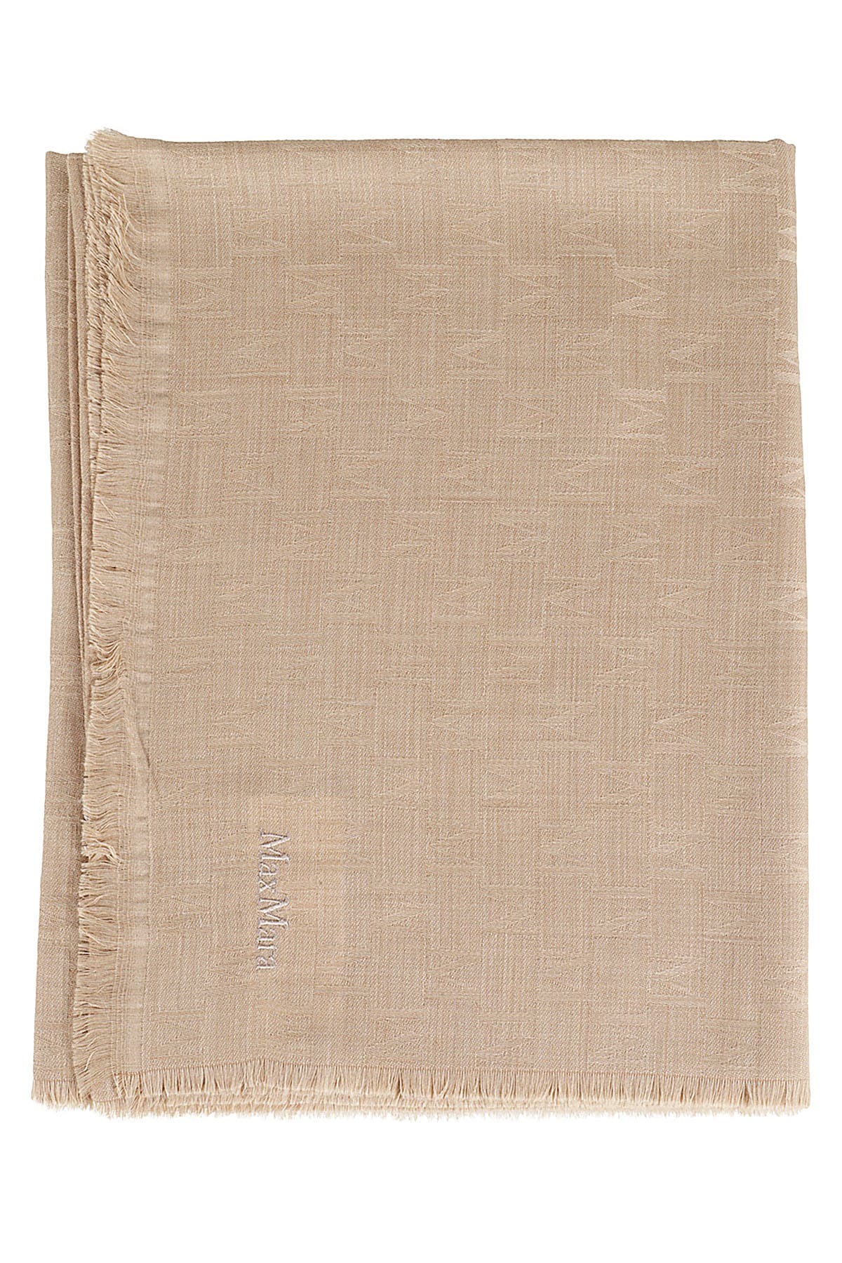 Max Mara magico Light Brown Wool Scarf Max Mara