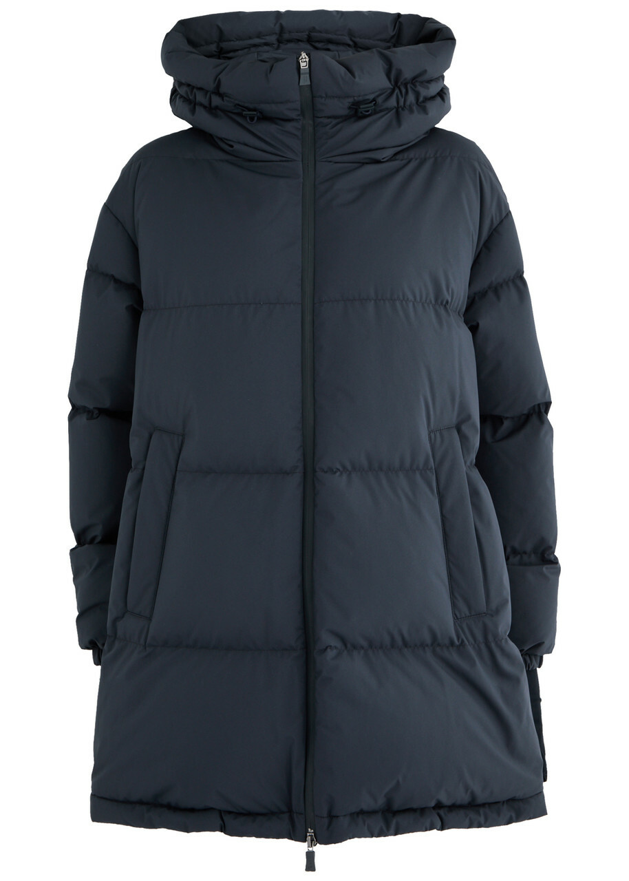 Herno Quilted Hooded Gore-tex Coat Navy Herno