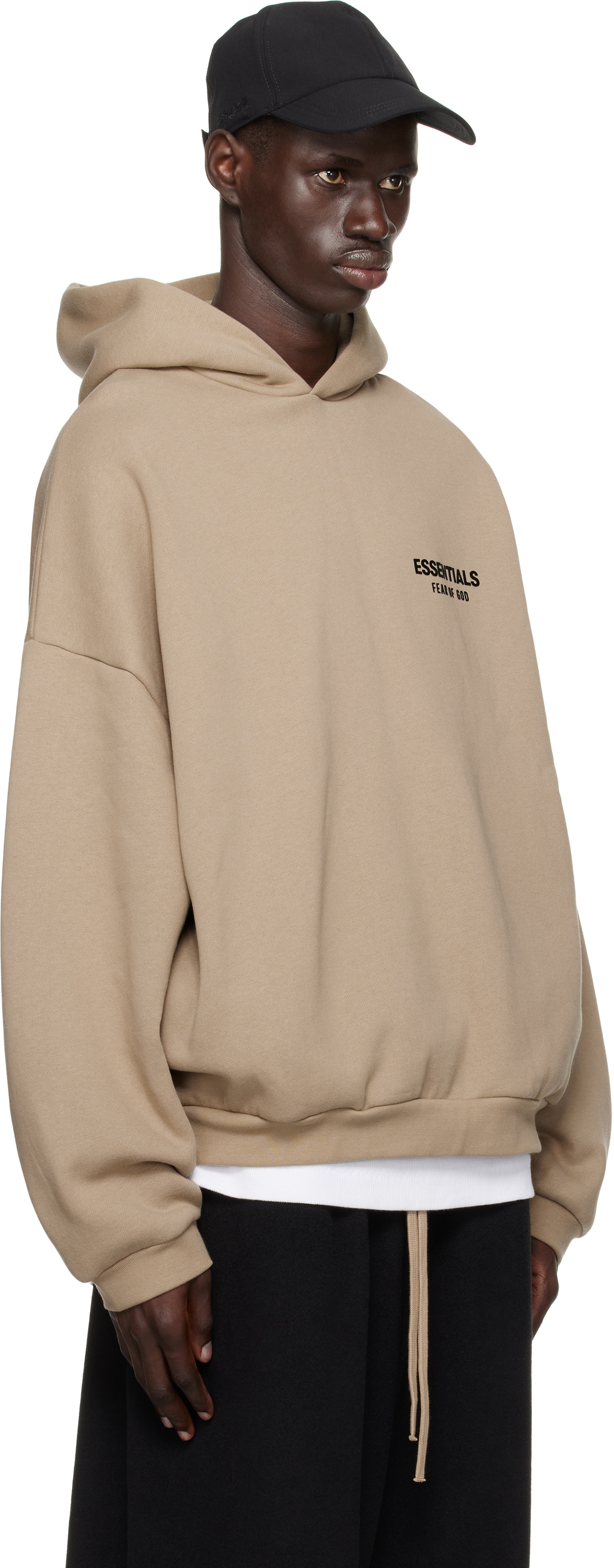 Fear of God ESSENTIALS Beige Fleece Hoodie Fear Of God Essentials