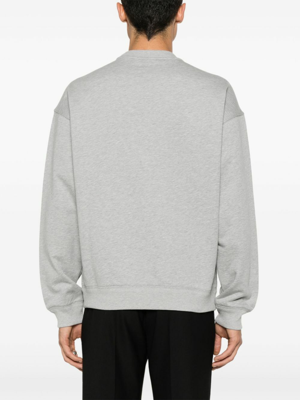 Versace Grey Logo Print Cotton Sweatshirt Versace