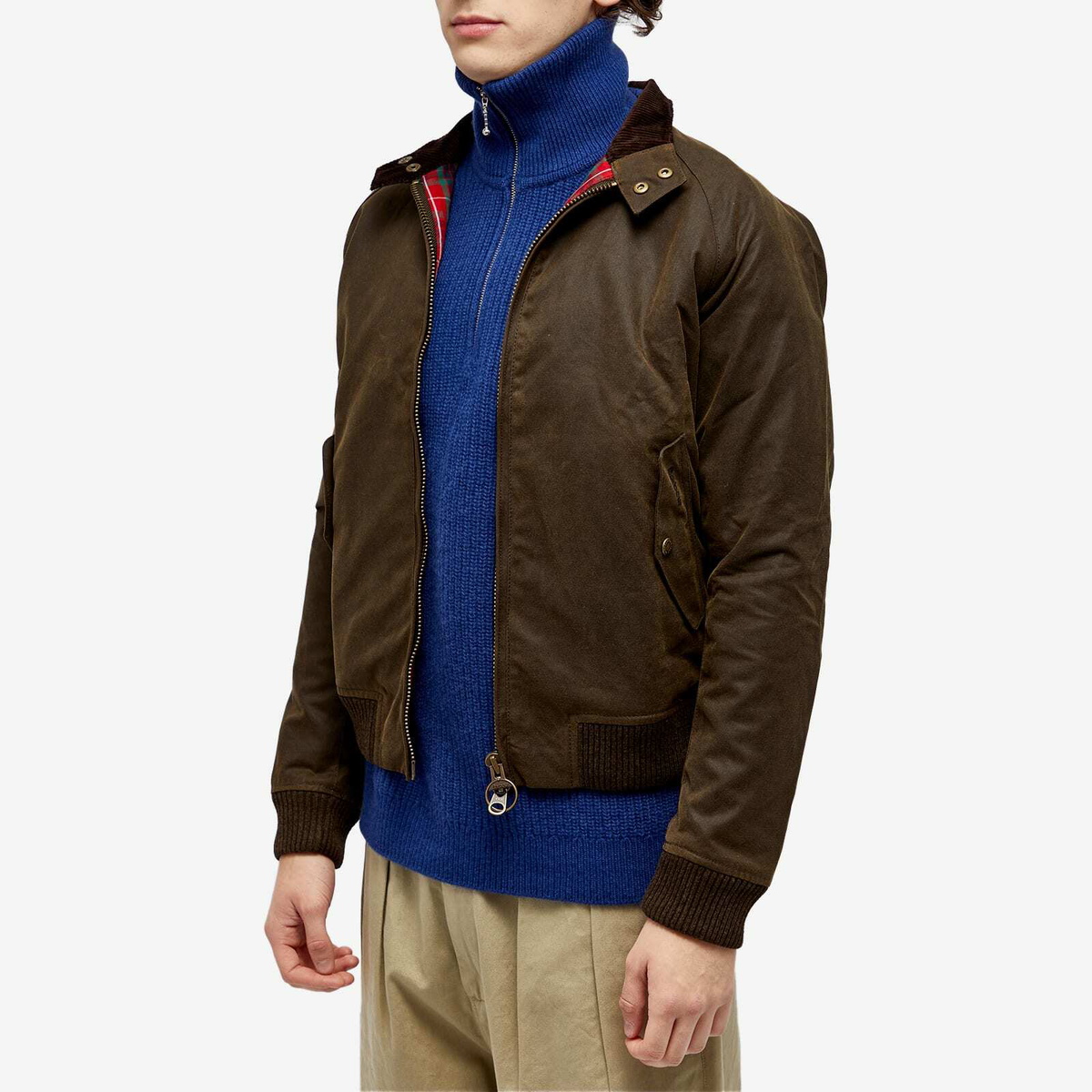 Barbour Men's x Baracuta Yale Wax Jacket in Olive Barbour