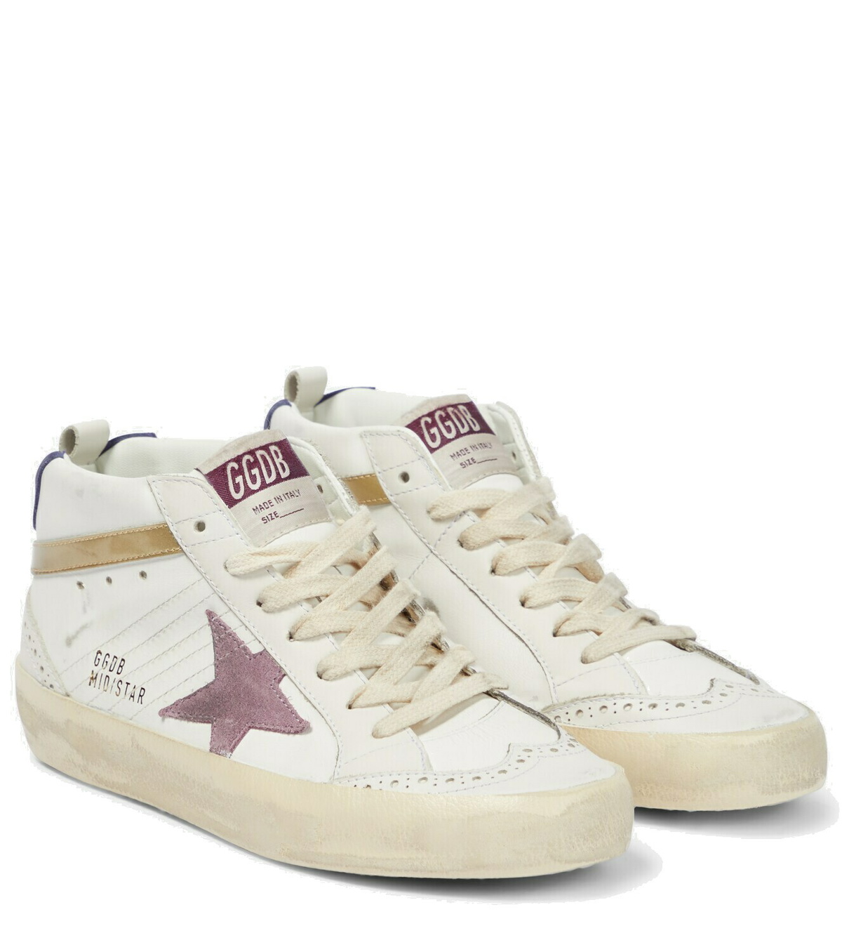 Golden Goose Mid Star suede and leather sneakers Golden Goose Deluxe Brand