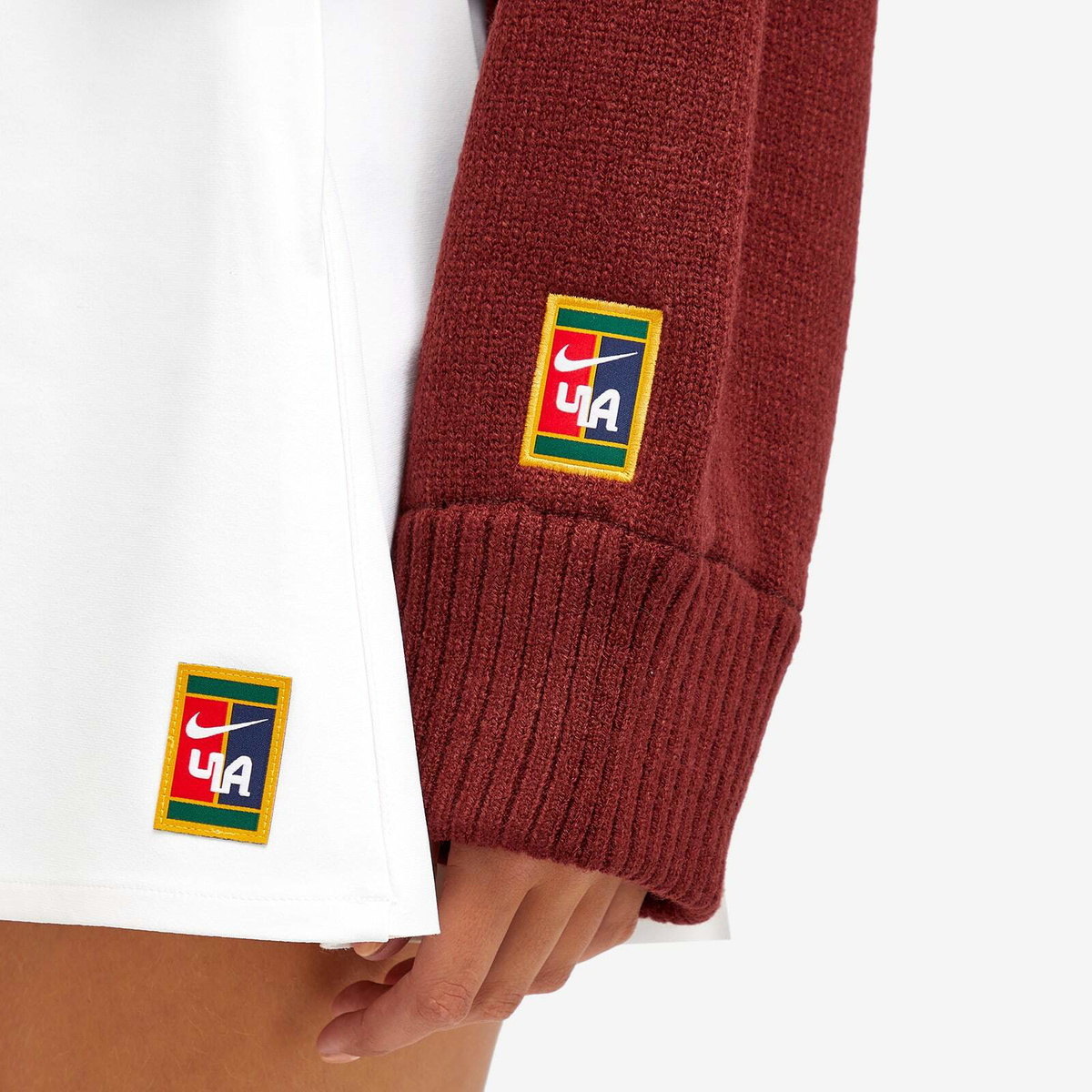 Nike Women's NSW Yoon Cardigan in Dark Team Red/Phantom Nike