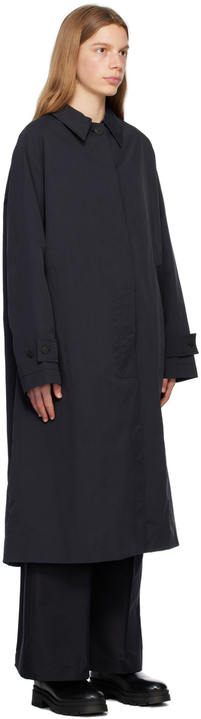 Studio Nicholson Navy Holin Trench Coat Studio Nicholson