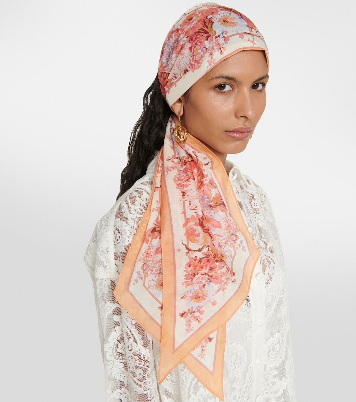 Zimmermann Floral cotton and silk scarf Zimmermann