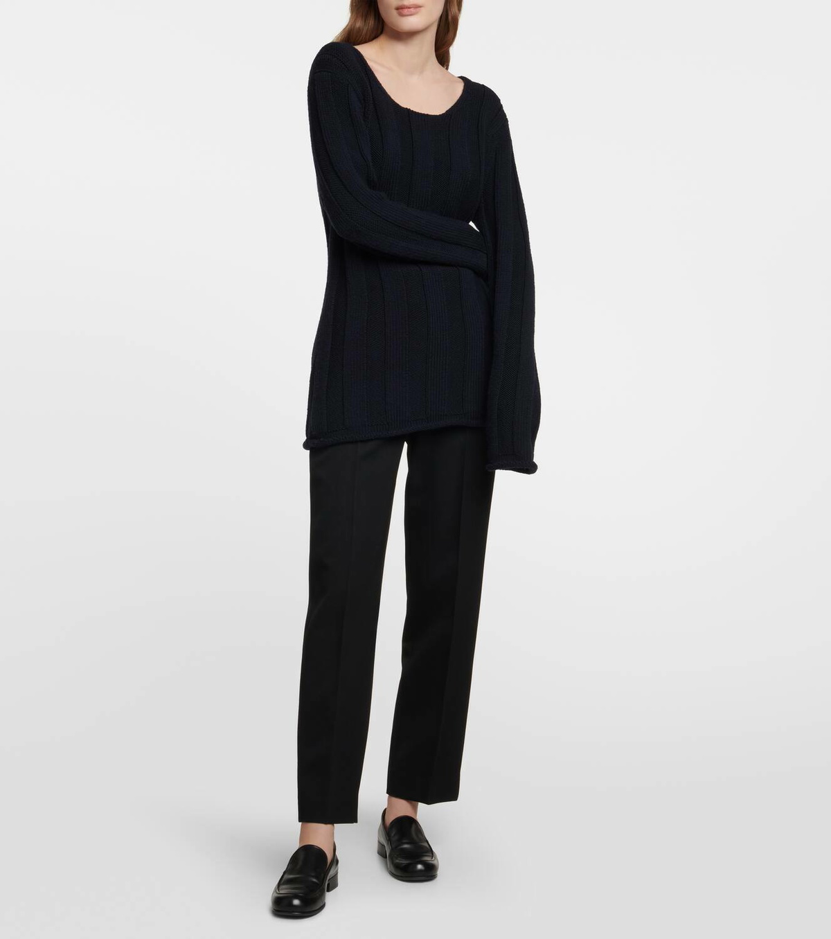 The Row Ribbed-knit wool sweater The Row
