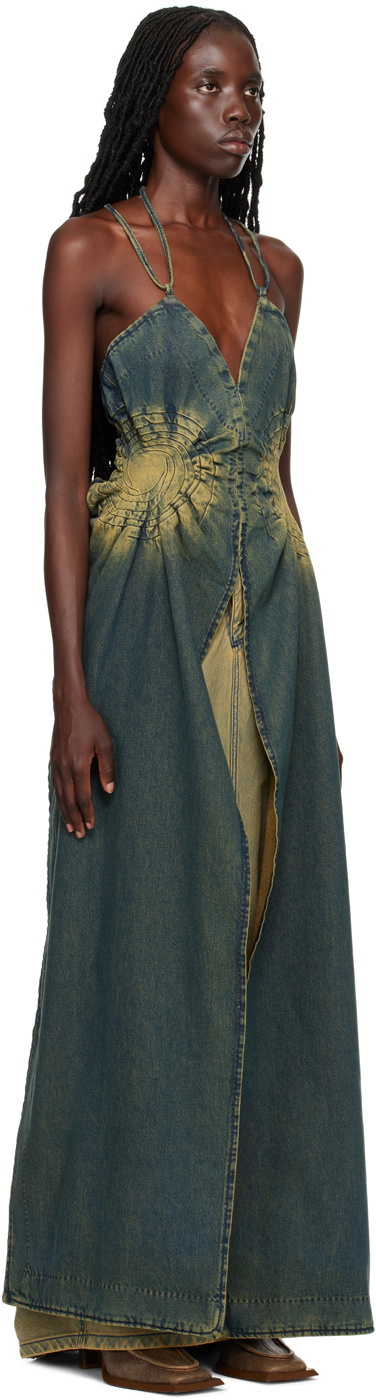 Masha Popova Navy & Yellow Drift Dress Masha Popova