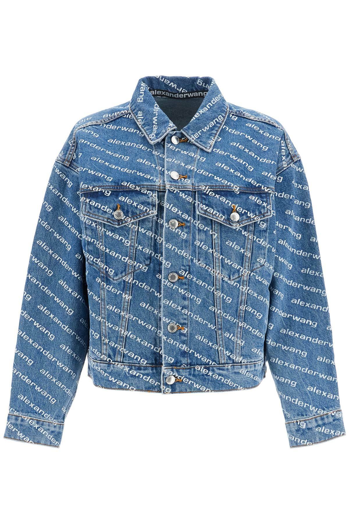 ALEXANDER WANG denim logoed jacket Blue Alexander Wang