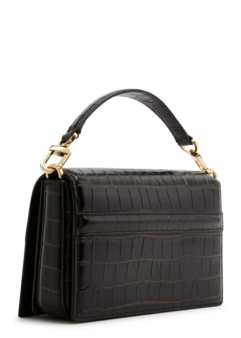 Toteme T-Flap Mini Crocodile-effect Leather top Handle bag Toteme T-Flap Mini Crocodile-effect Leather top Handle bag
