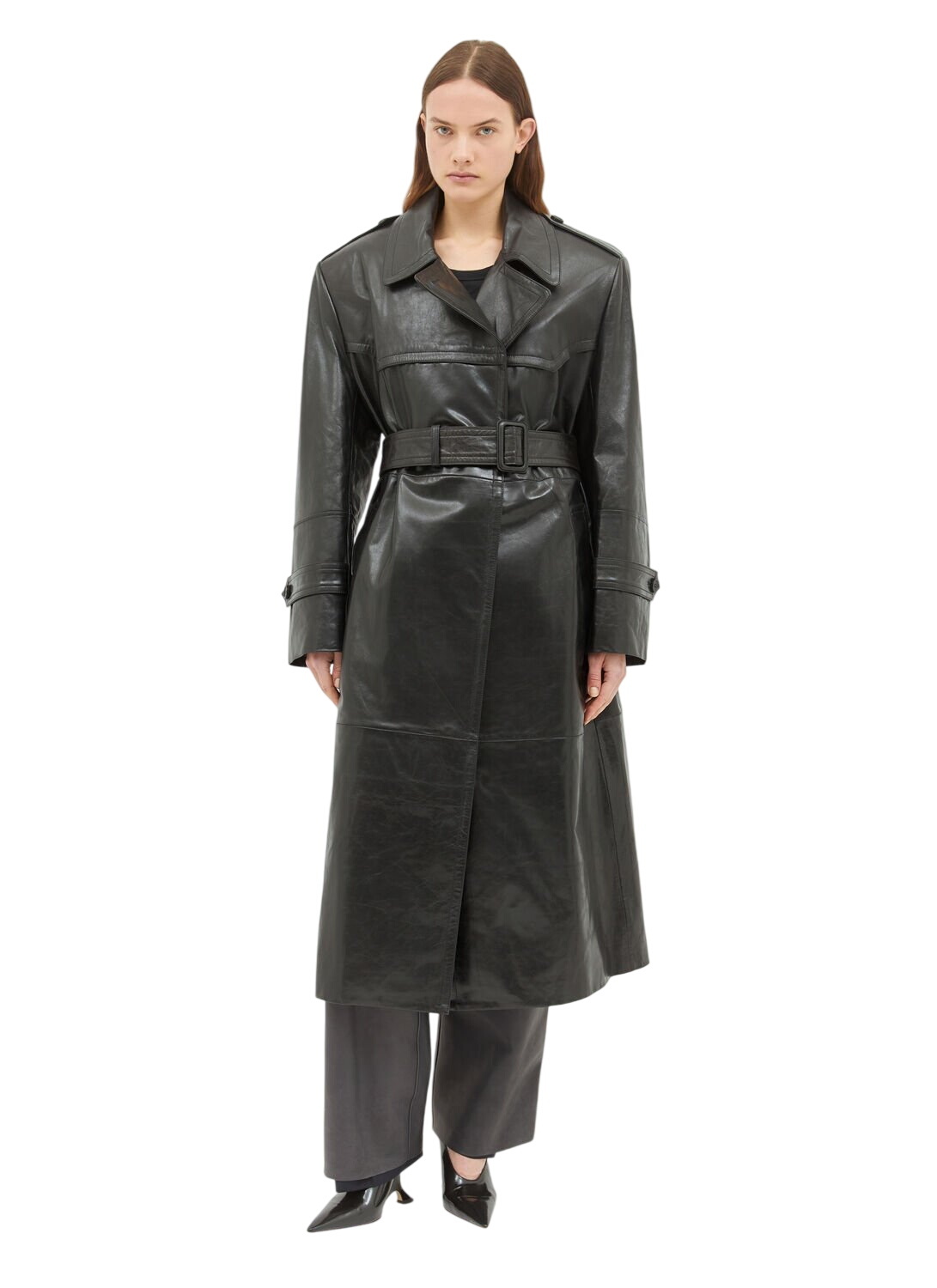 Sportmax Nappa Leather Trench Coat Sportmax