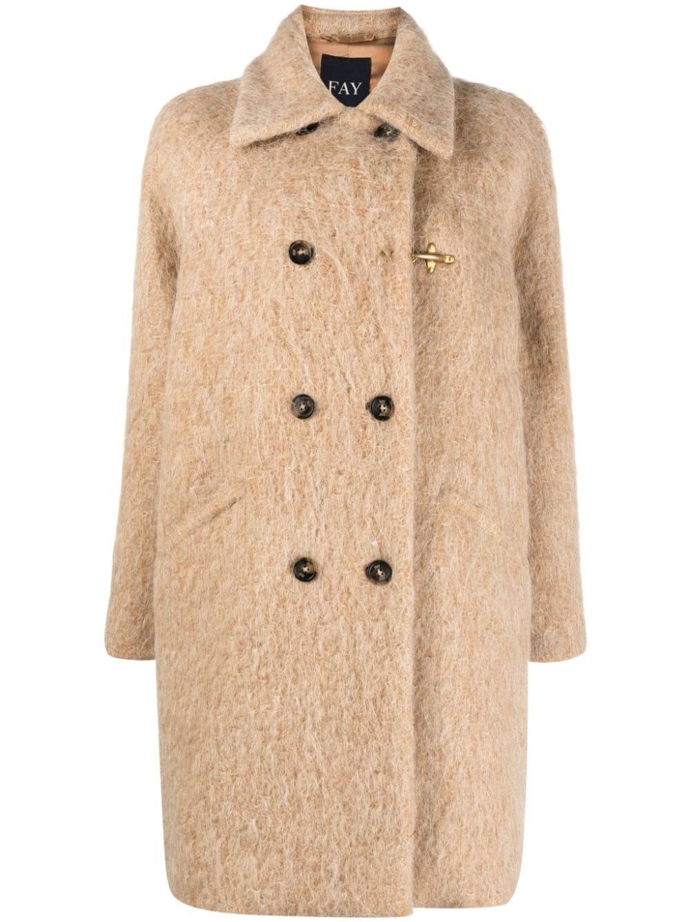 FAY - Double-breasted Wool Blend Coat Fay